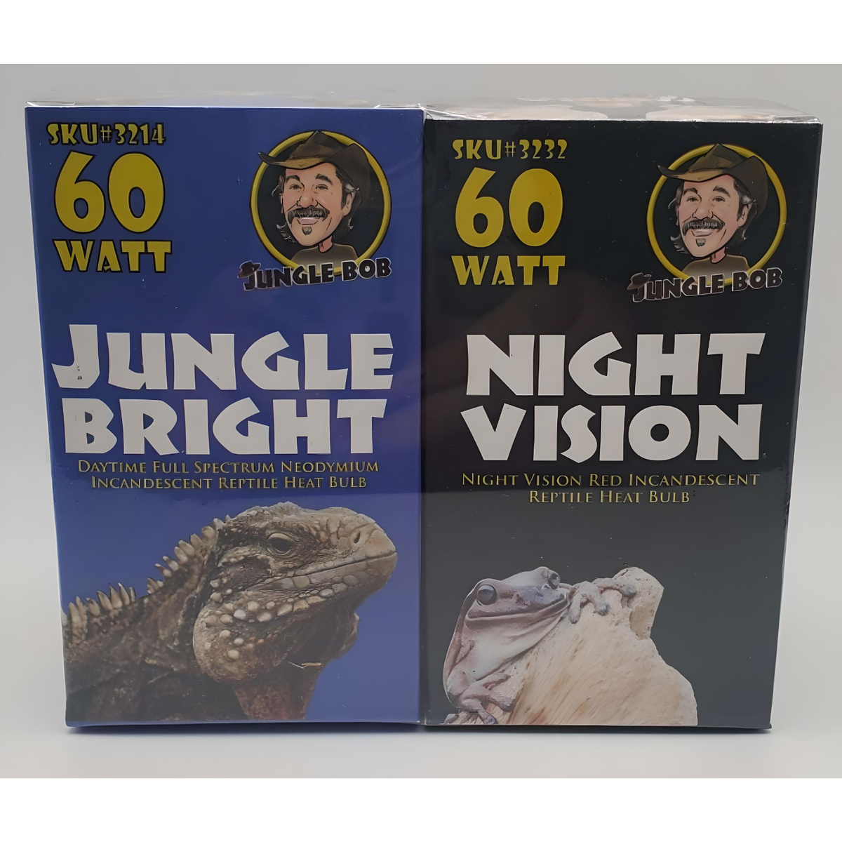 2-Pack Combo Jungle Bob 60W Day/60W Night Bulbs — Jungle Bobs Reptile World