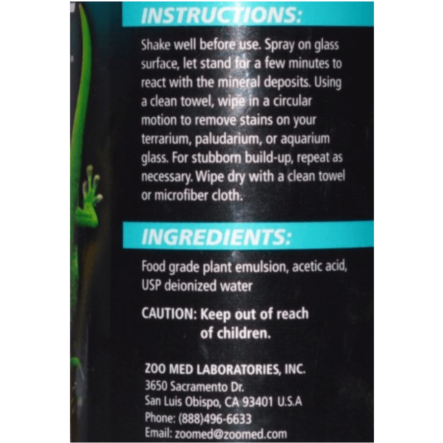 Reptile and Aquarium Cleaner Spray Non Toxic by Zoo Med — Jungle Bobs ...